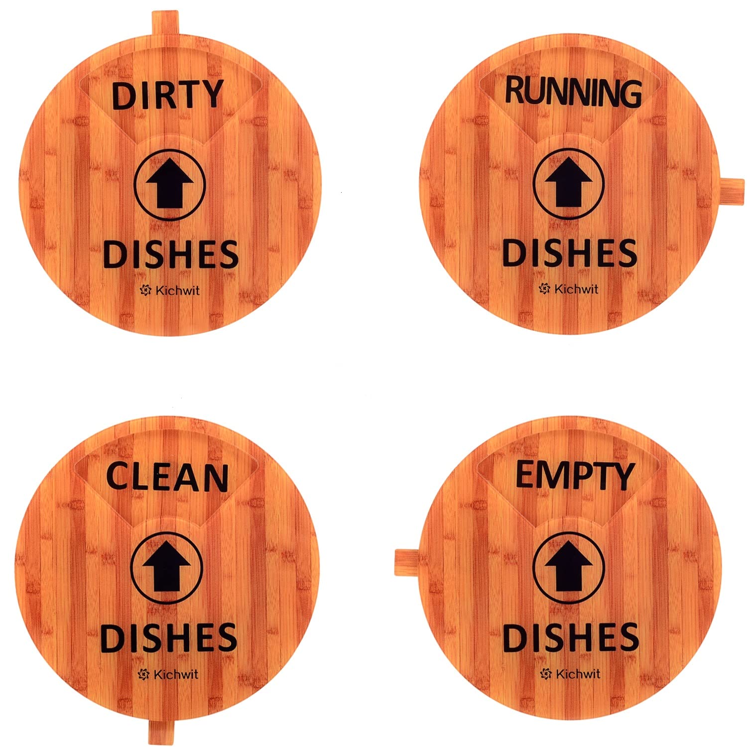 Kichwit Dishwasher Magnet clean Dirty Sign Indicator with Running and ...