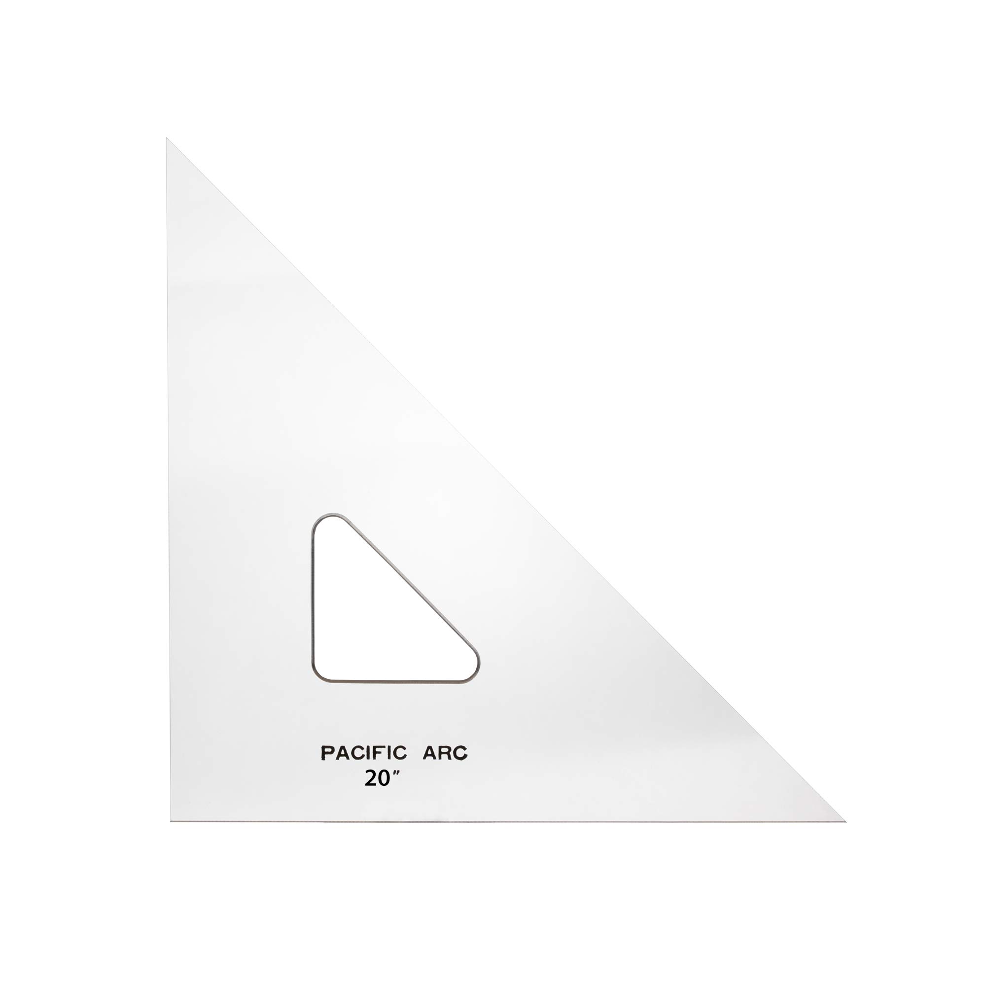 Pacific Arc Drafting Triangle, 20-Inch, 4590 Degrees, Clear Acrylic