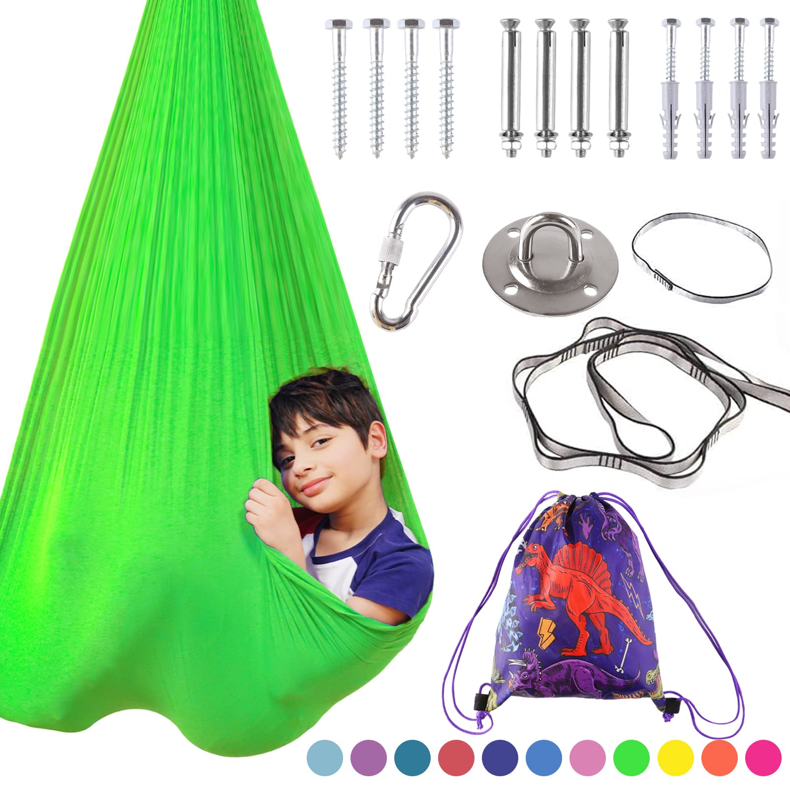 PADIMAT Indoor Therapy Sensory Swing, Special Needs Joy Cuddle Ceiling ...