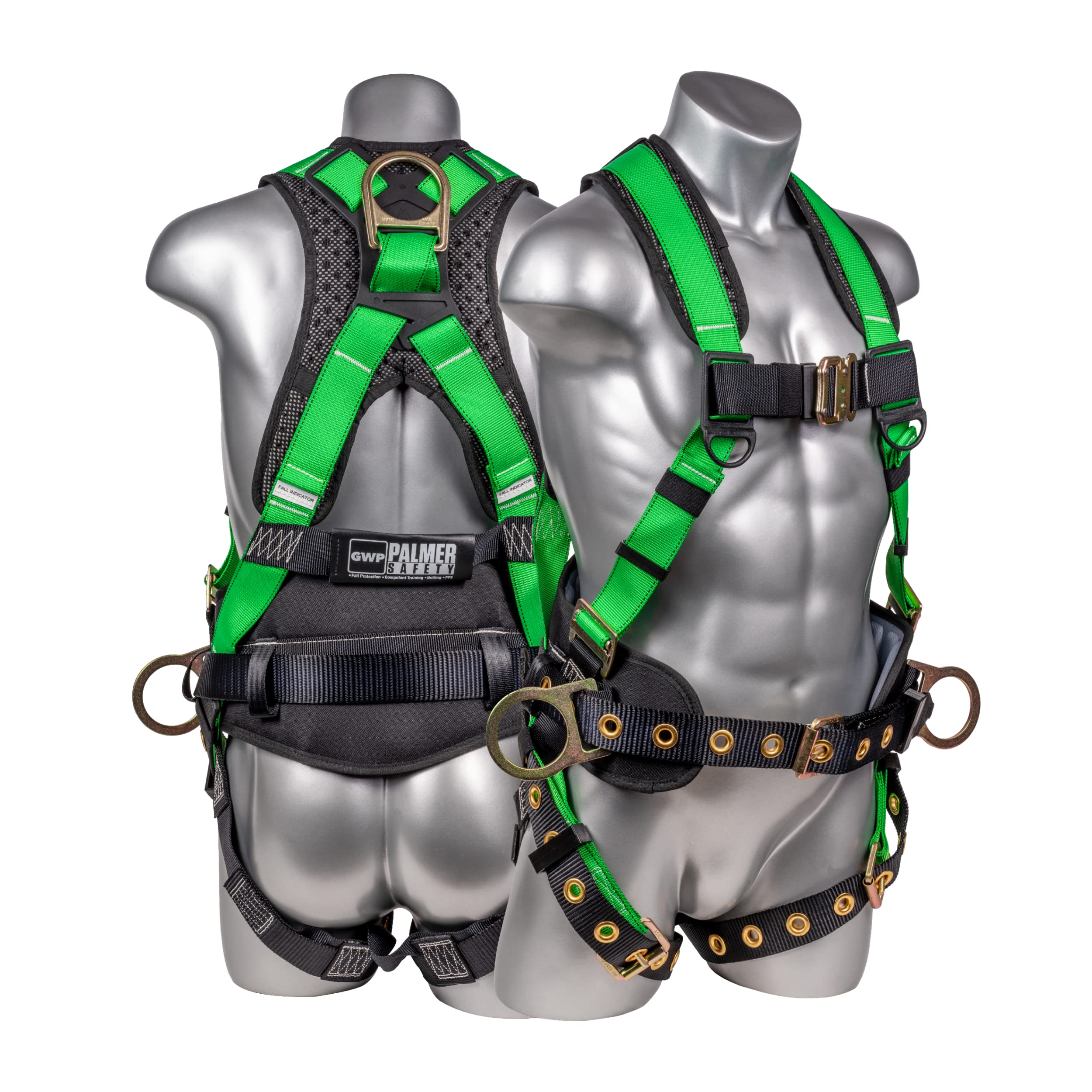 Palmer Safety ATERET Fall Protection Full Body 5 point Harness, Padded ...