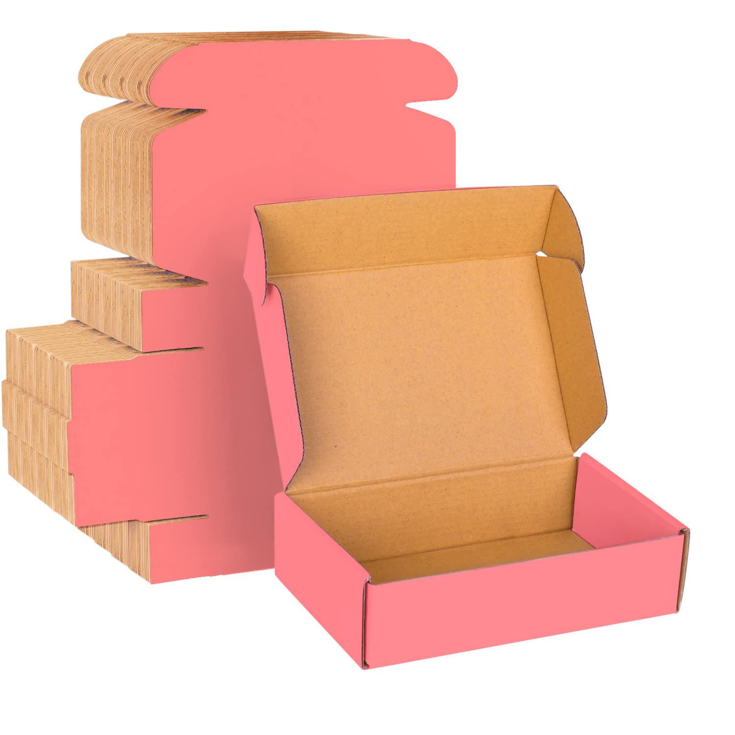 WERFAMI 12x9x4 Pink cardboard corrugated Boxes 20 Pack, Shipping Boxes ...