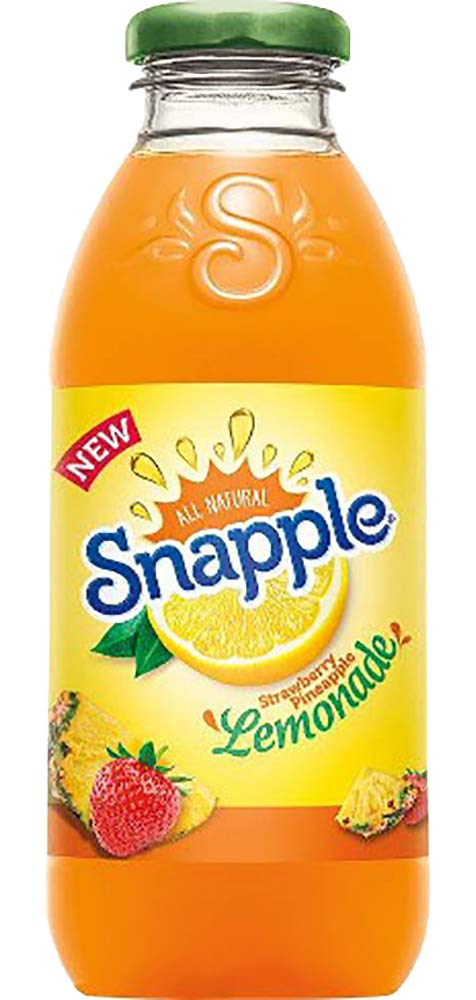 Snapple - Strawberry Pineapple Lemonade - 16 Fl Oz (12 Plastic Bottles)