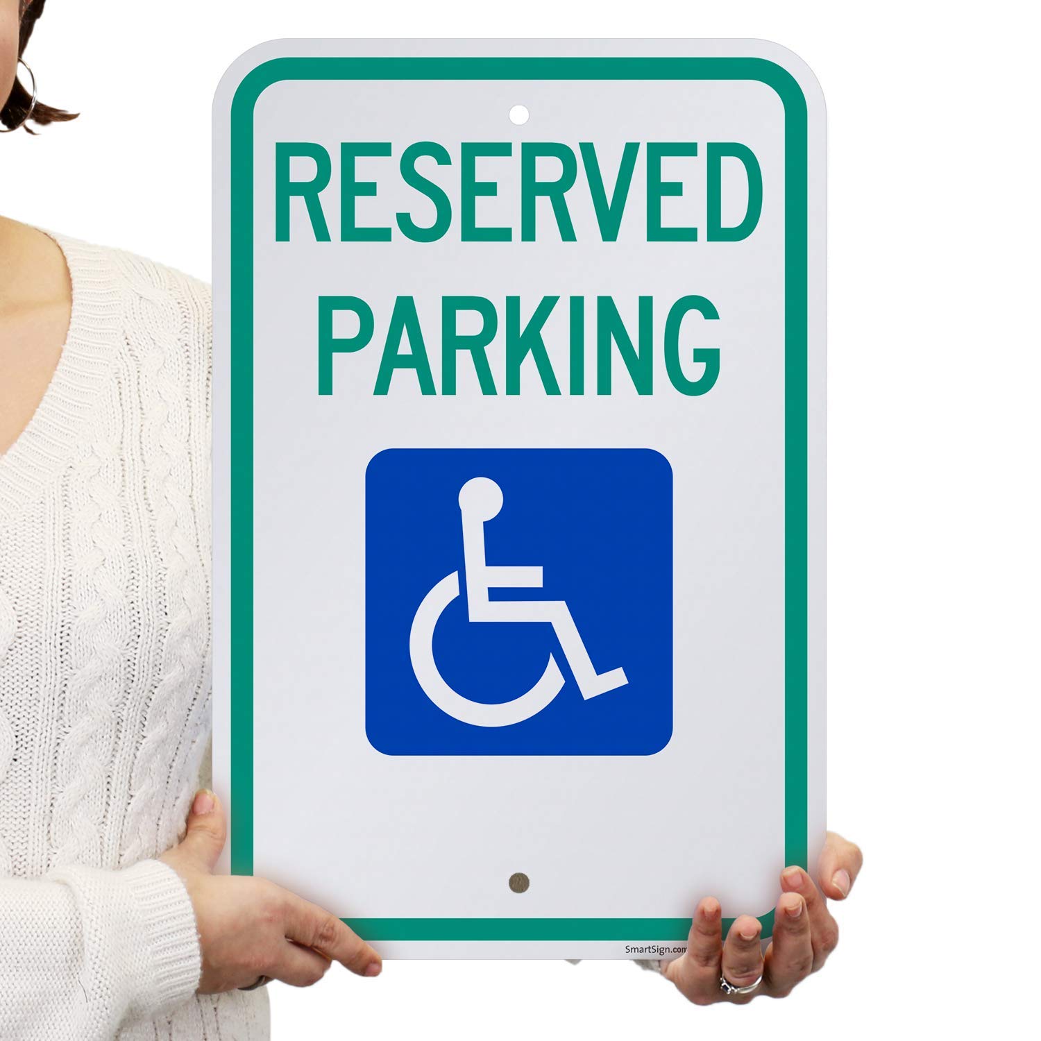 Smartsign Basics Reserved Parking Federal Handicap Parking Sign 12 X 18 ...