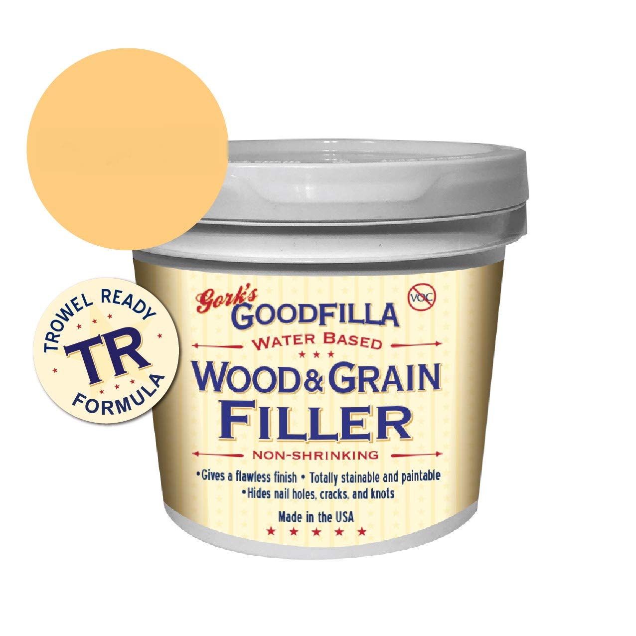 GoodFilla Water-Based Wood & Grain Filler (Trowel Ready) - Maple/Birch ...