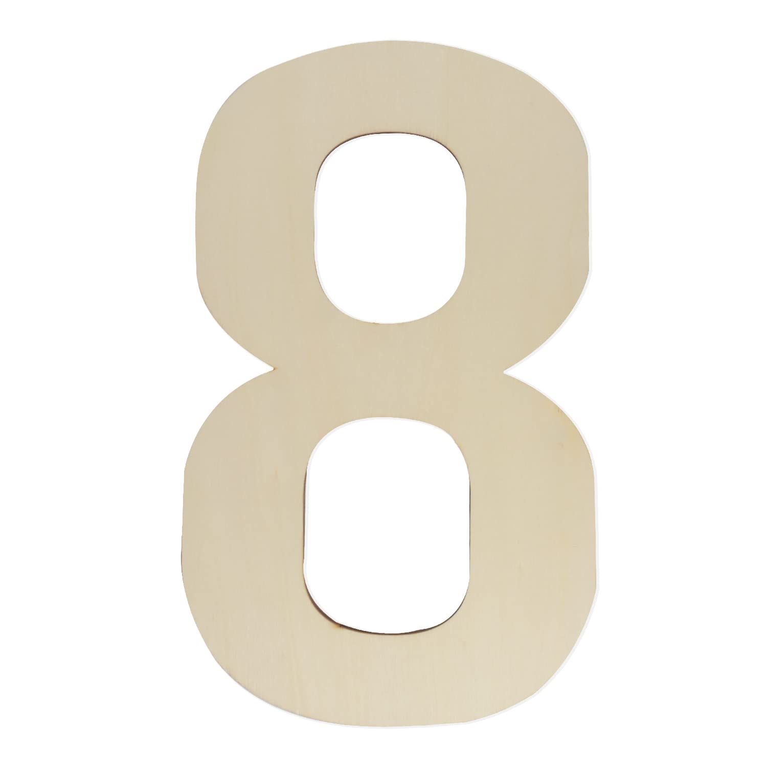 Hongma Wooden Numbers 12 Inch, Large Wooden Number 8 Shapes Cutouts Big ...