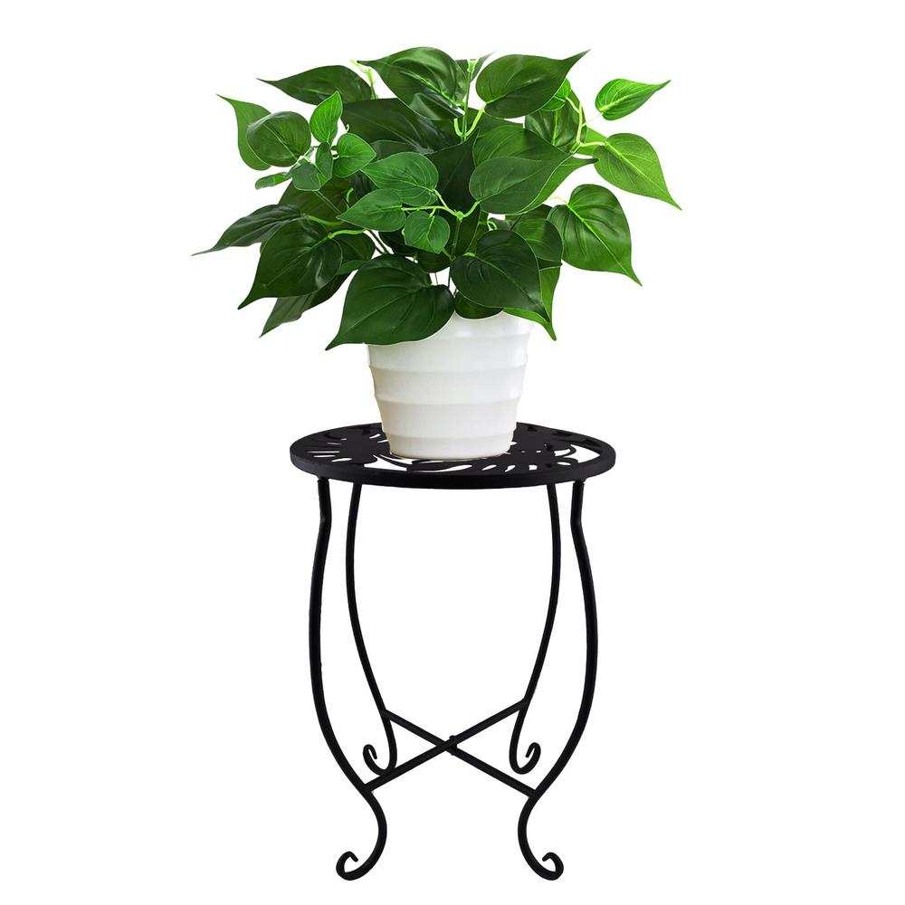 Tlbtek Planter Standmetal Round Potted Plant Stands Indoor Outdoor Modern Flower Pot Stand