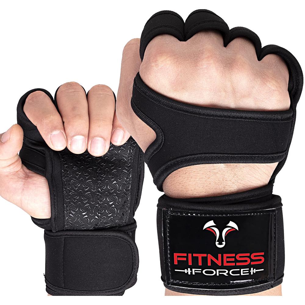 Fitness Force Ventilated Gym Gloves For Men With Built In Wrist Support