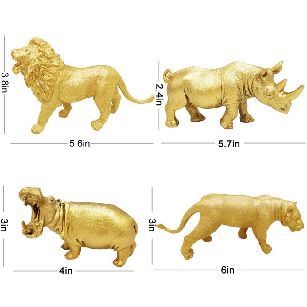 BOLZRA Metallic Gold Safari Animals Figurines Toys 12Pcs, Jungle Animal ... BOLZRA Metallic Gold Safari Animals Figurines Toys 12Pcs, Jungle Animal ...
