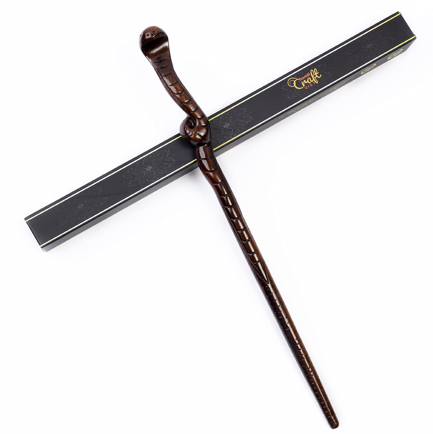 Handicraftviet Hand Carved Magic Wand Real Wood/Wooden Wand 15 Inch for ...