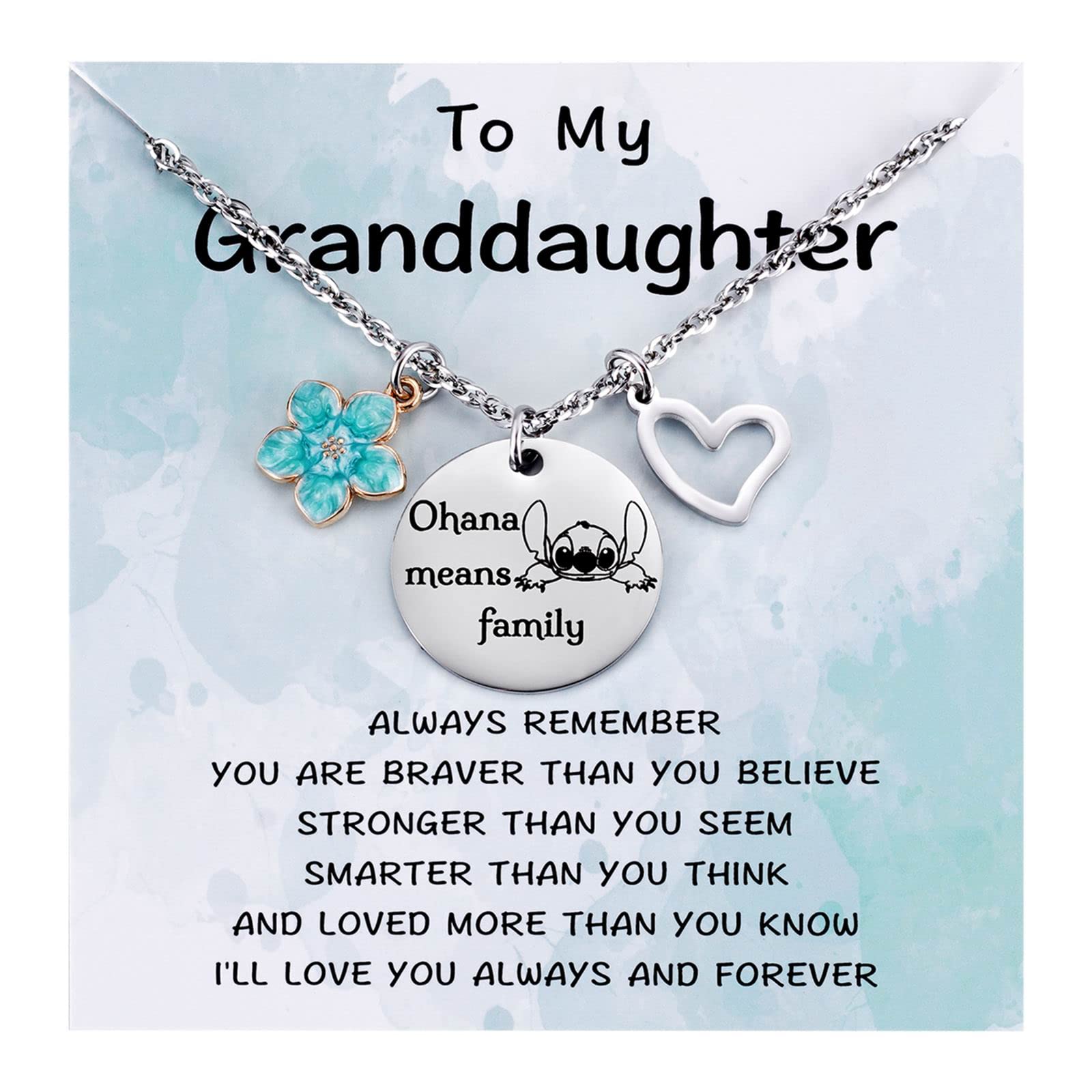 MIXJOY Stitch Gifts to My Granddaughter Ohana Means Family Stitch ...