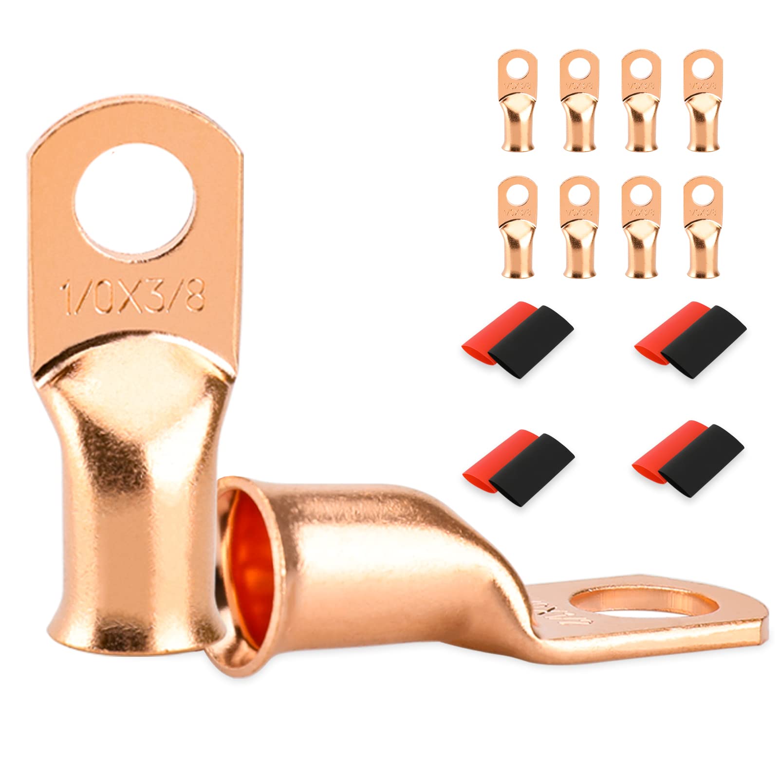 SDZONGES 8 PcS Battery Terminal connectors, Battery cable Ends Lugs, 10 ...