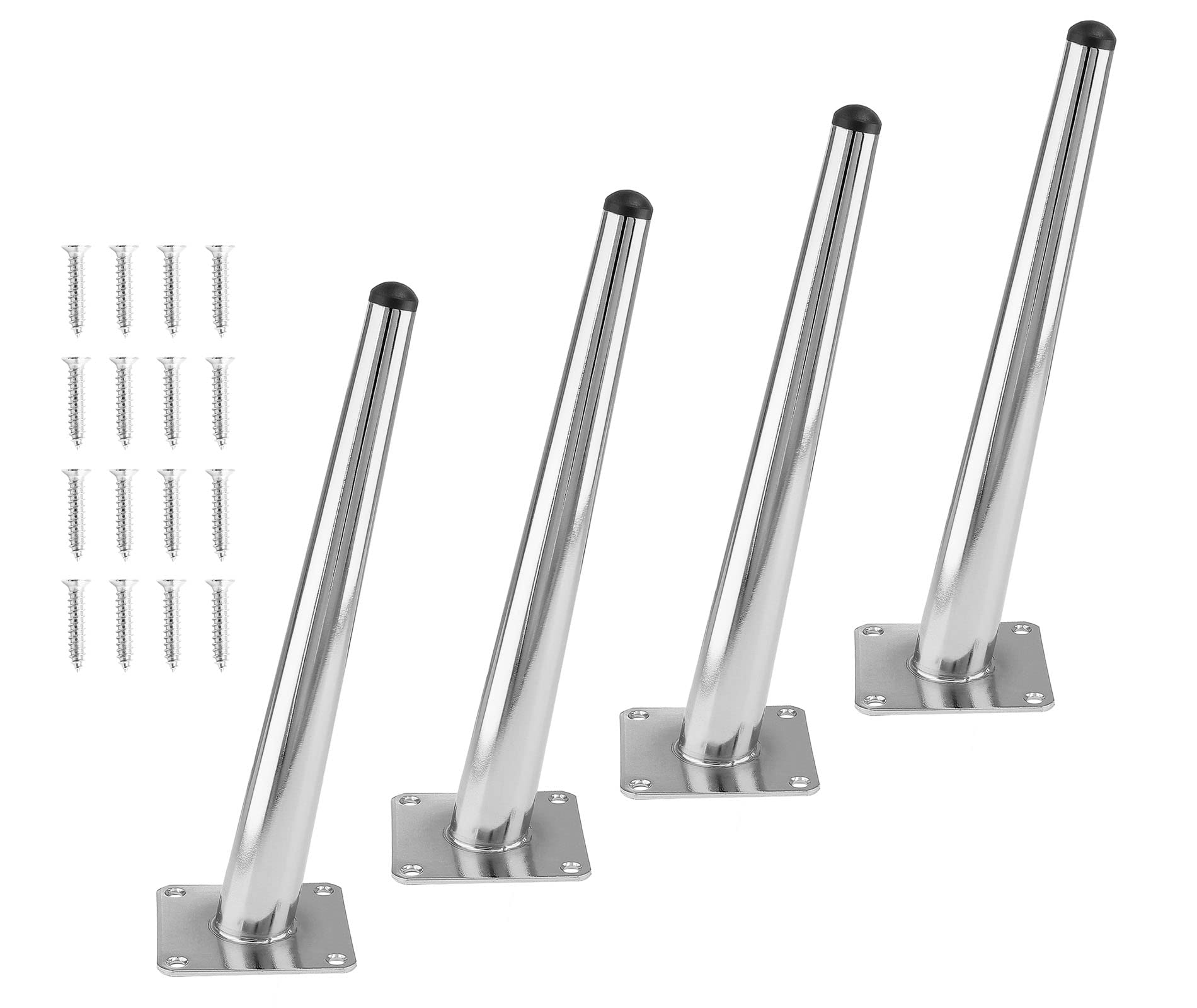 Seimneire 4pcs 10 Inch Furniture Legs, Oblique Conical Metal Legs ...