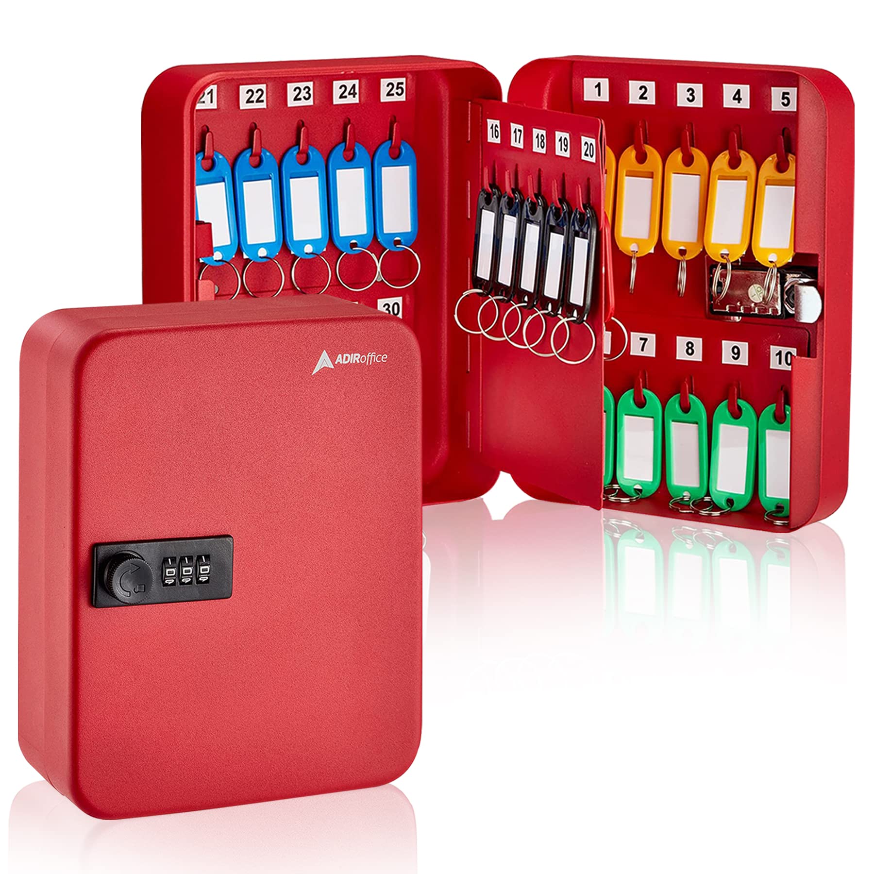 AdirOffice Steel combination Lock Keys cabinet Security Storage Box ...