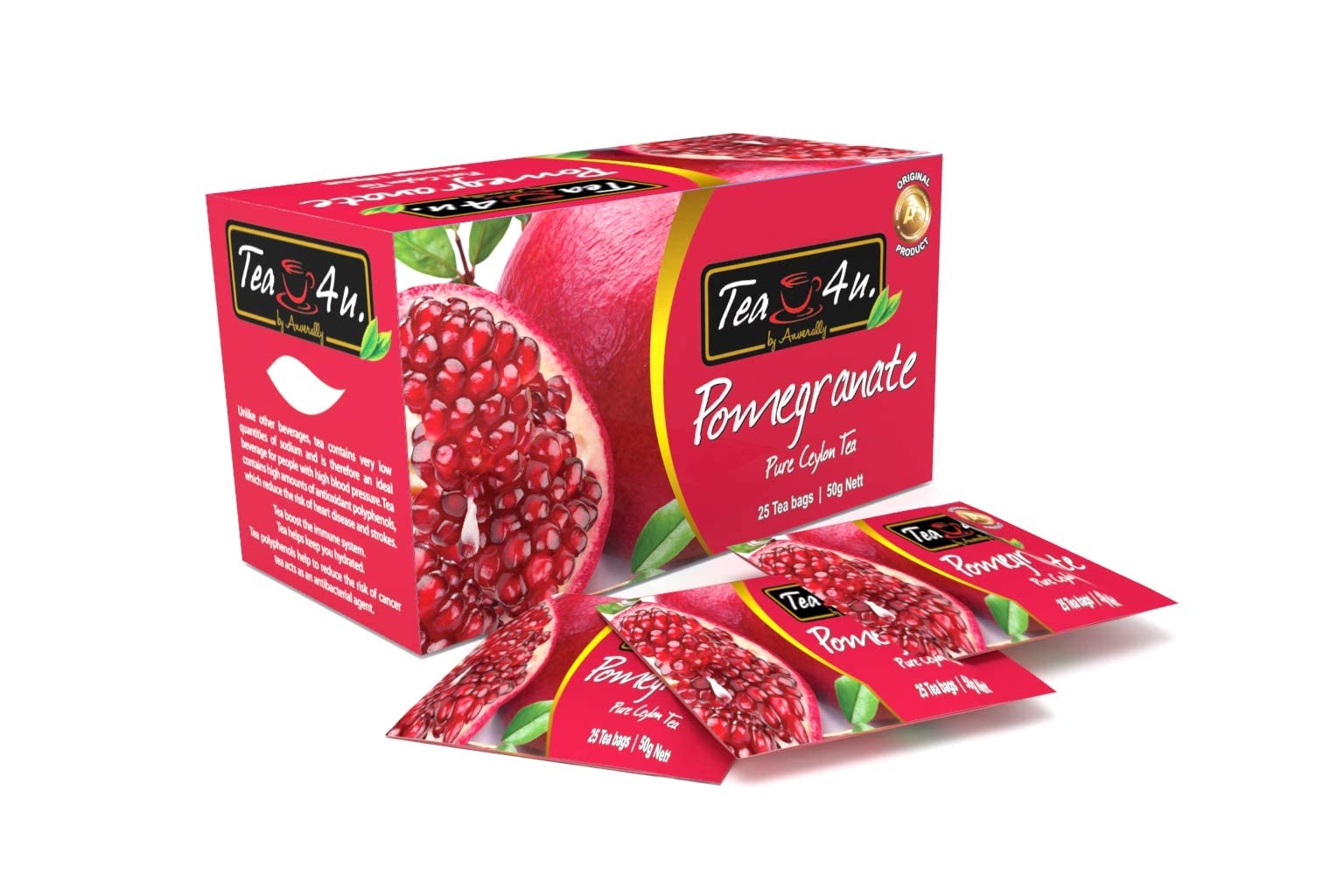 TEA 4U BY ANVERALLY Tea4U Flavored Black TeaBags - Original ceylon Tea ...