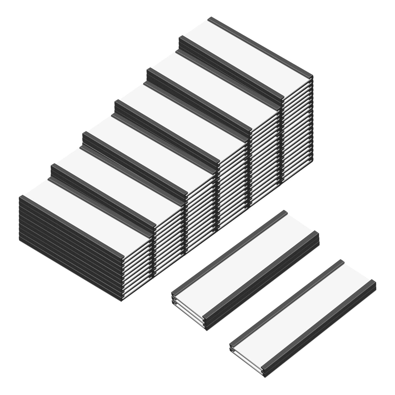 MVISUAL C Channel Magentic Label Holders 1x3 Inches with Paper Inserts ...