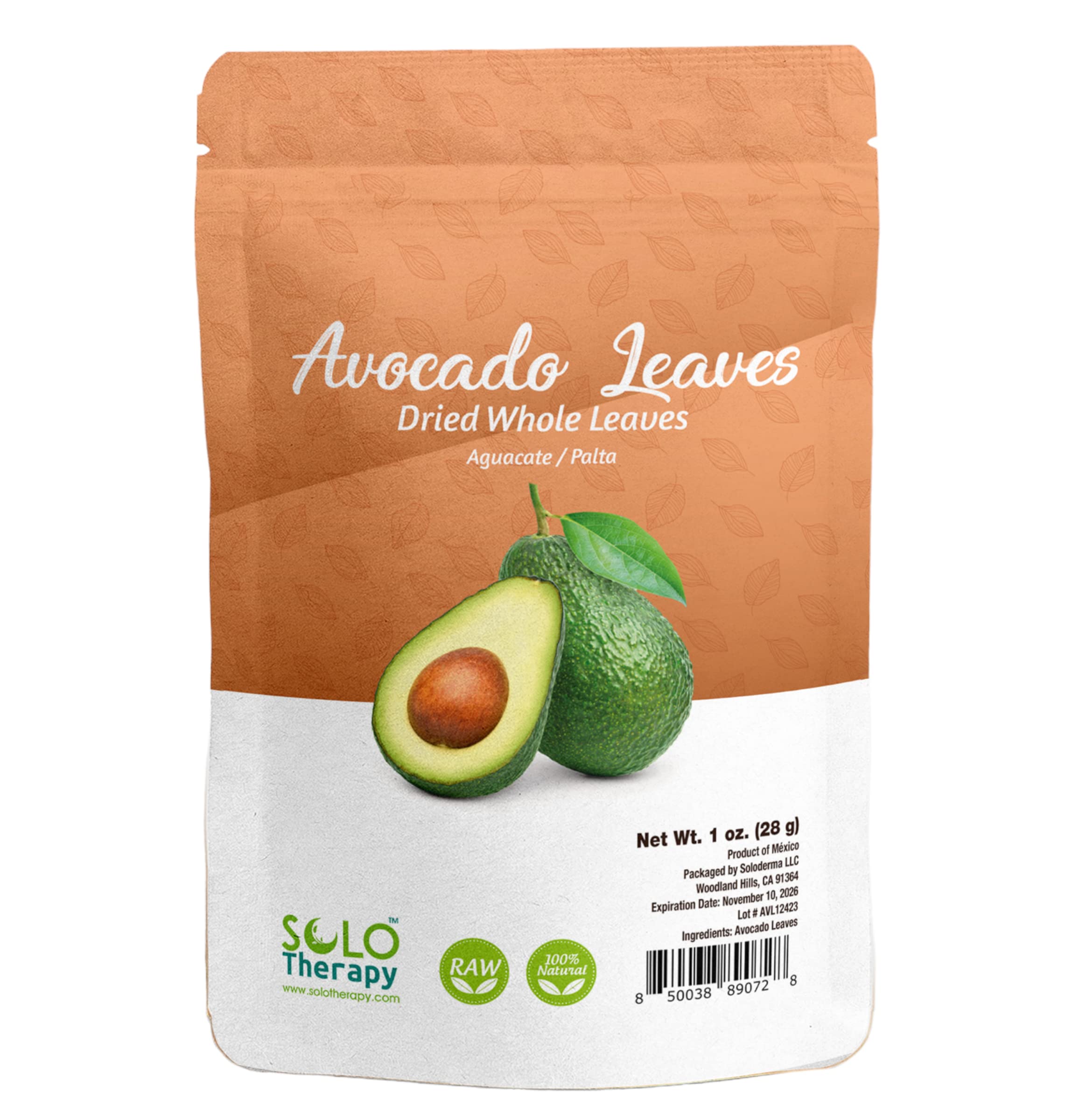 Solo Therapy Avocado Leaves 28 grams, Hojas de Aguacate 28 gramos ...