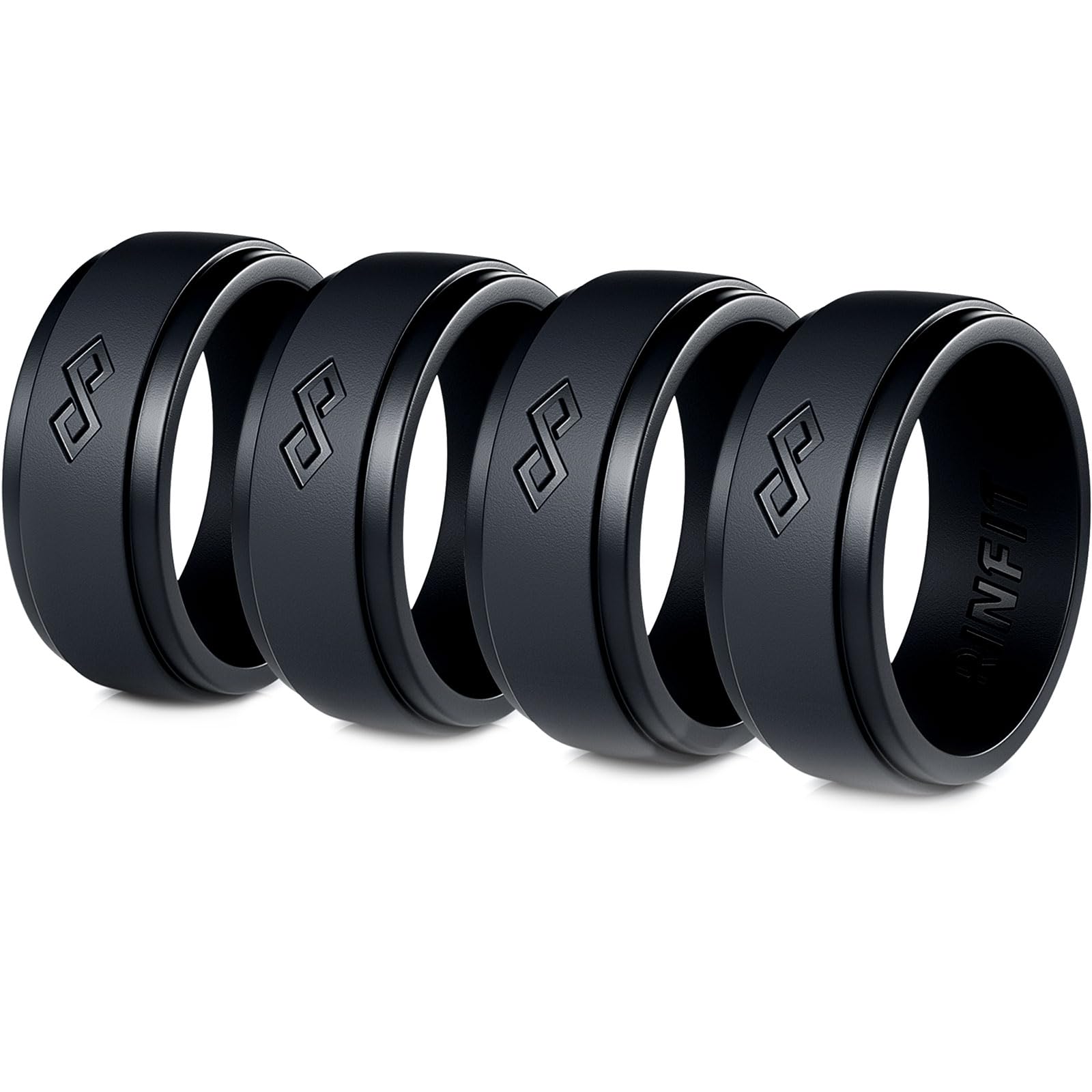 Rinfit Silicone Rings for Men - Mens Silicone Wedding Band - Silicone ...