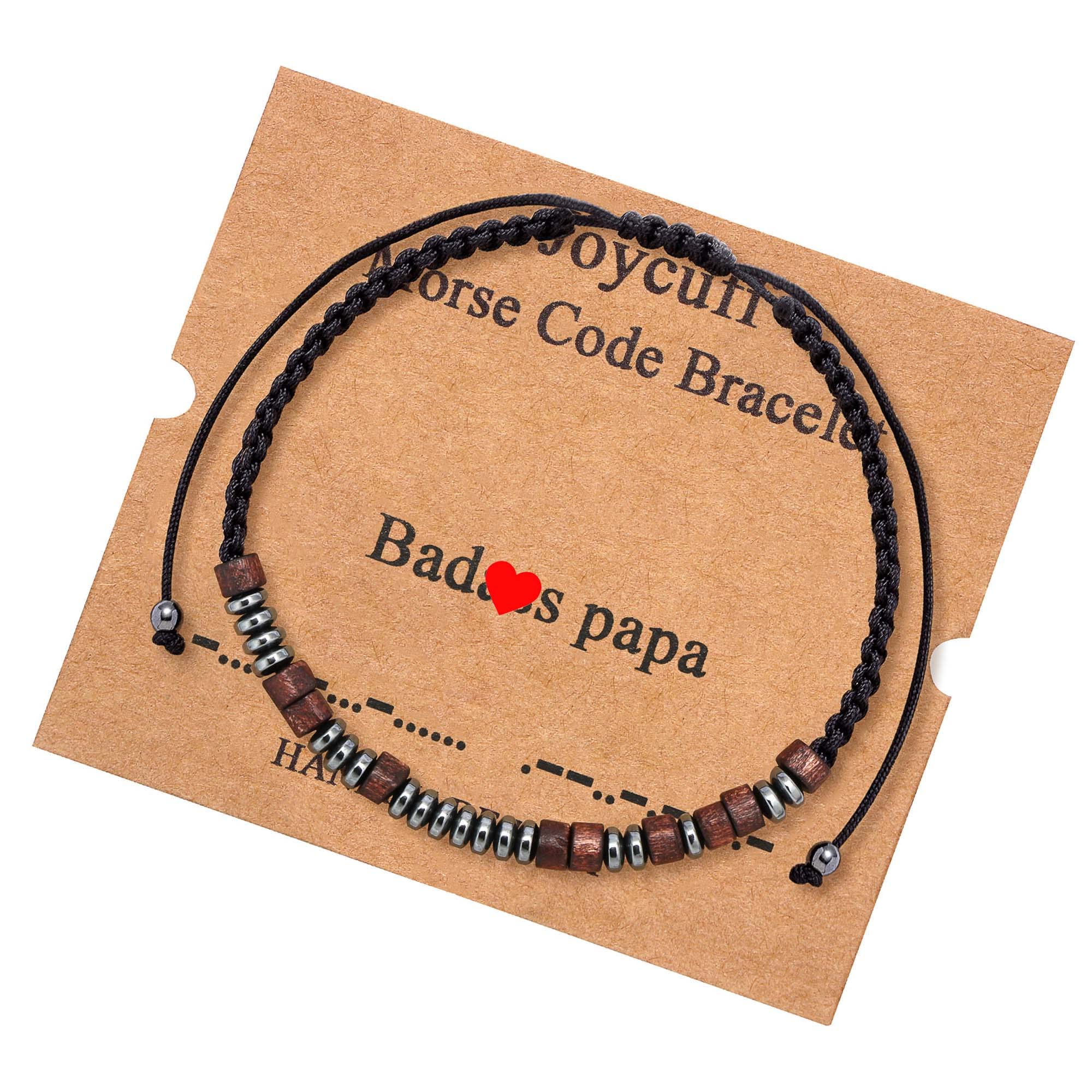 JoycuFF Father's Day Gift for Dad Morse Code Bracelet for Dad Daddy ...