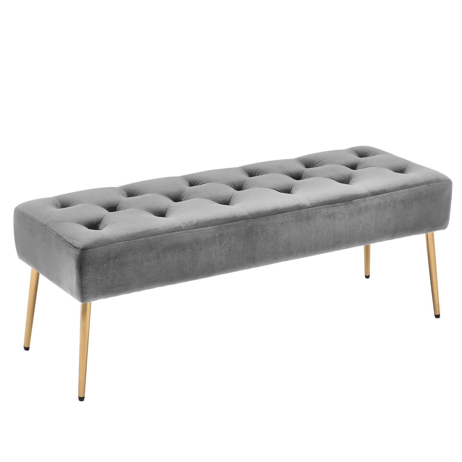 Duhome Elegant Lifes Duhome Modern Velvet Ottoman Bench, Button-Tufted ...
