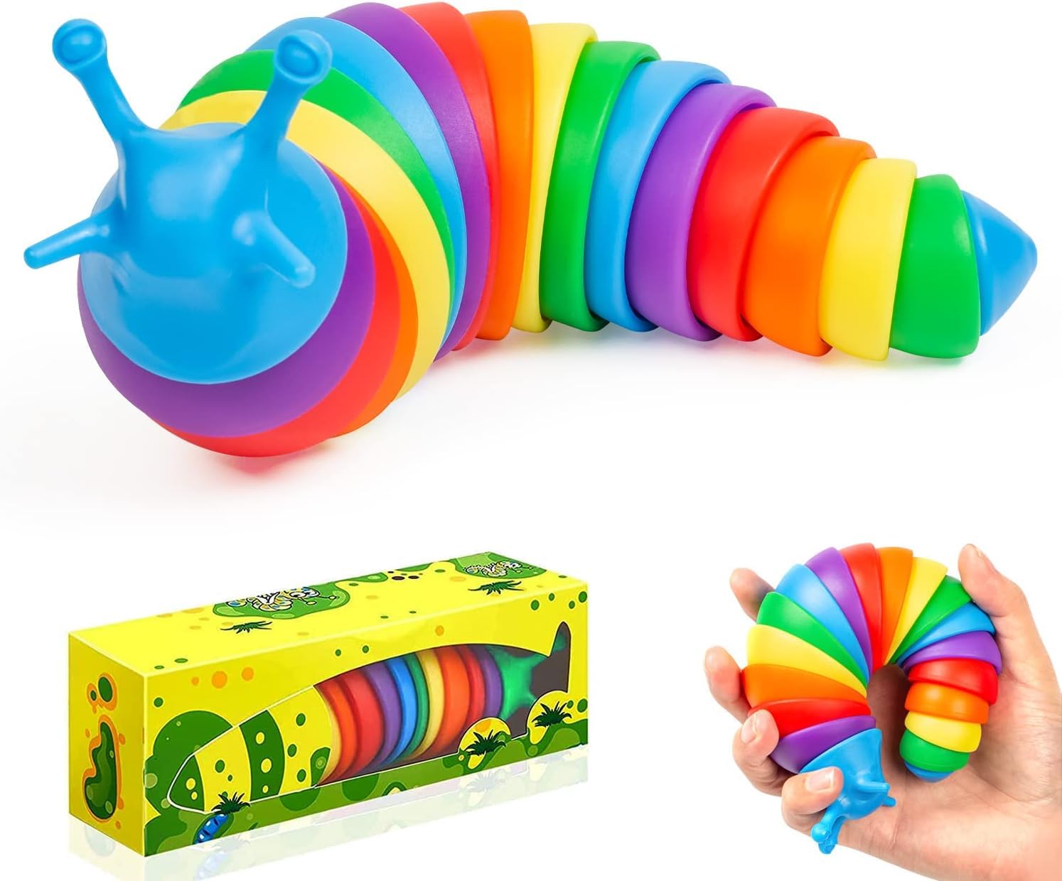 WHATOOK Fidget Toys, Caterpillar Fidget Slug Toy, Cute Sensory Fidgets ...