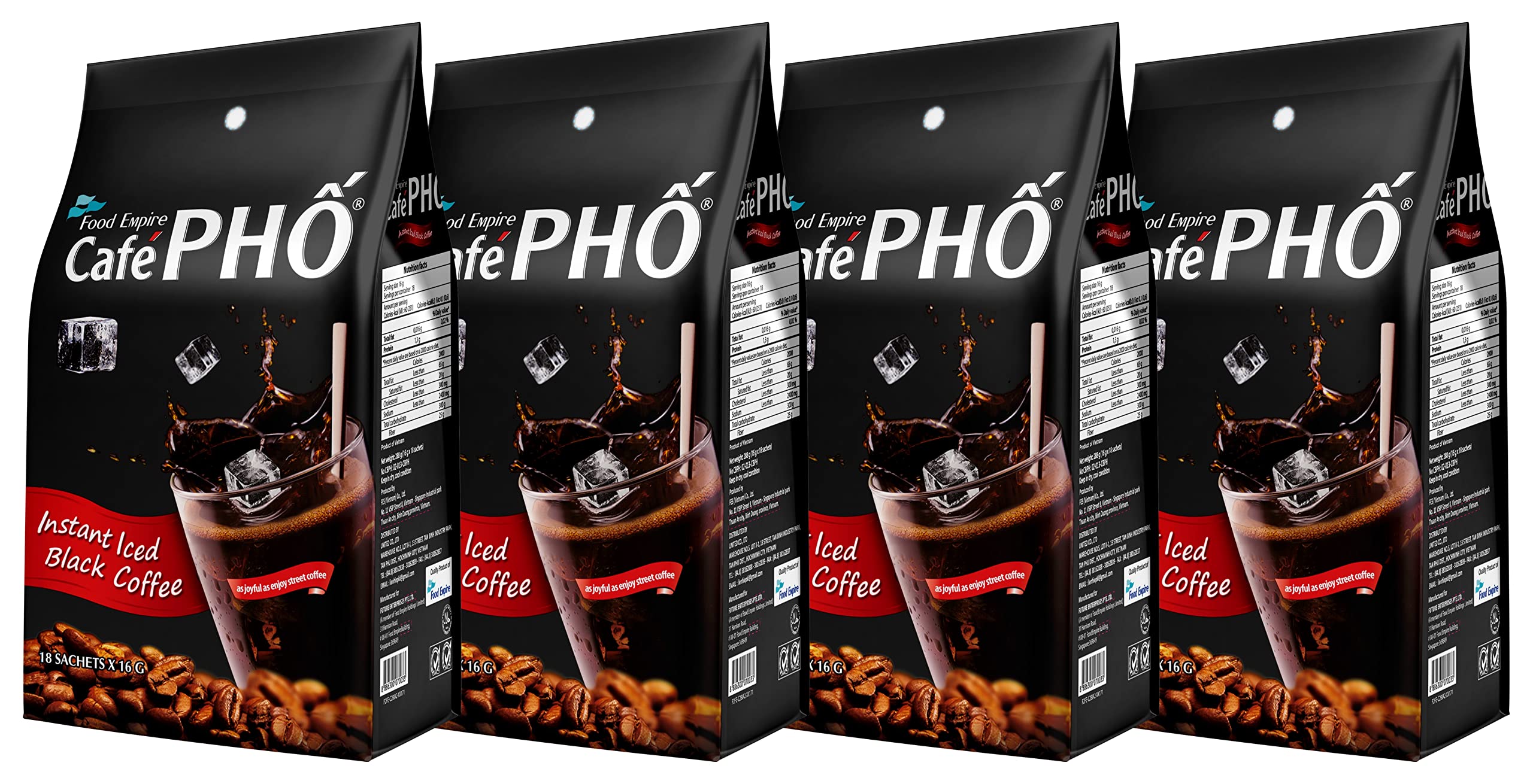 FOOD EMPIRE CAF PHO cafe Pho Vietnamese Instant coffee Mix, Iced Black ...