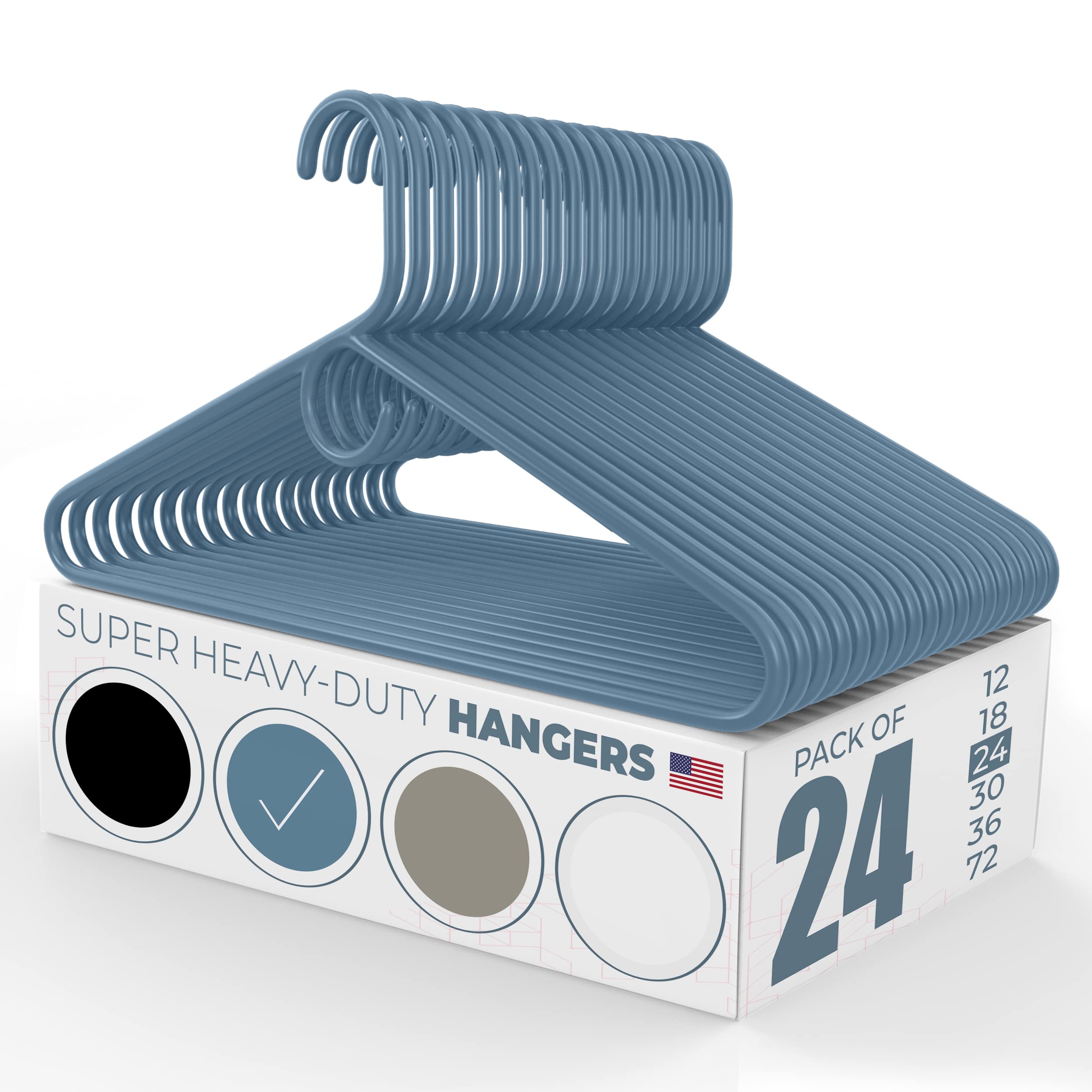 Neaties Super Heavy-Duty Plastic Hangers Blue (12, 18, 24, 30, 36, 72 ...