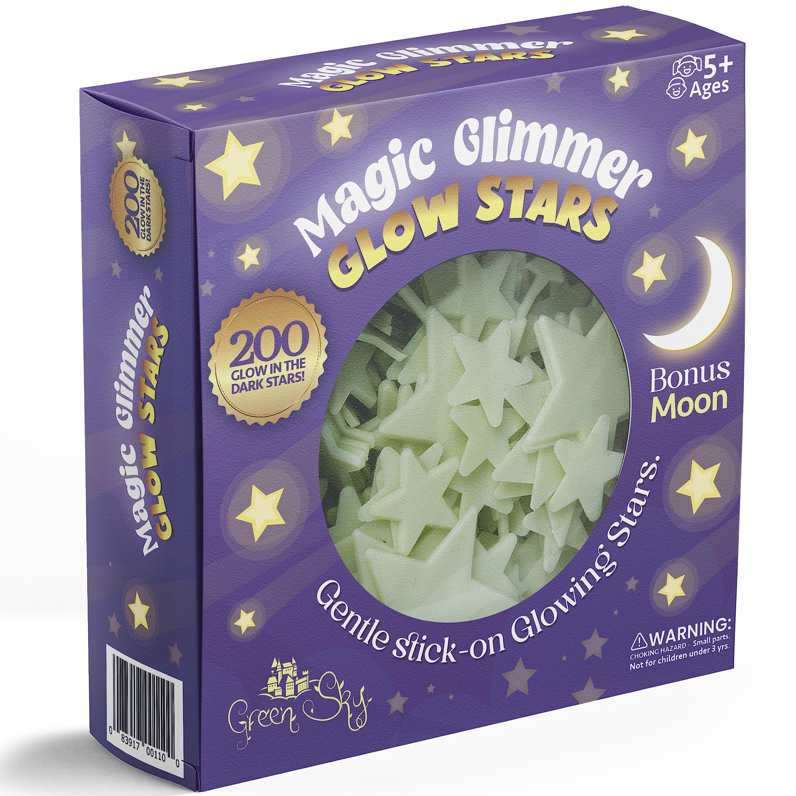 Green Sky Deluxe Glow Stars; Glow in The Dark Stars for Ceiling ...