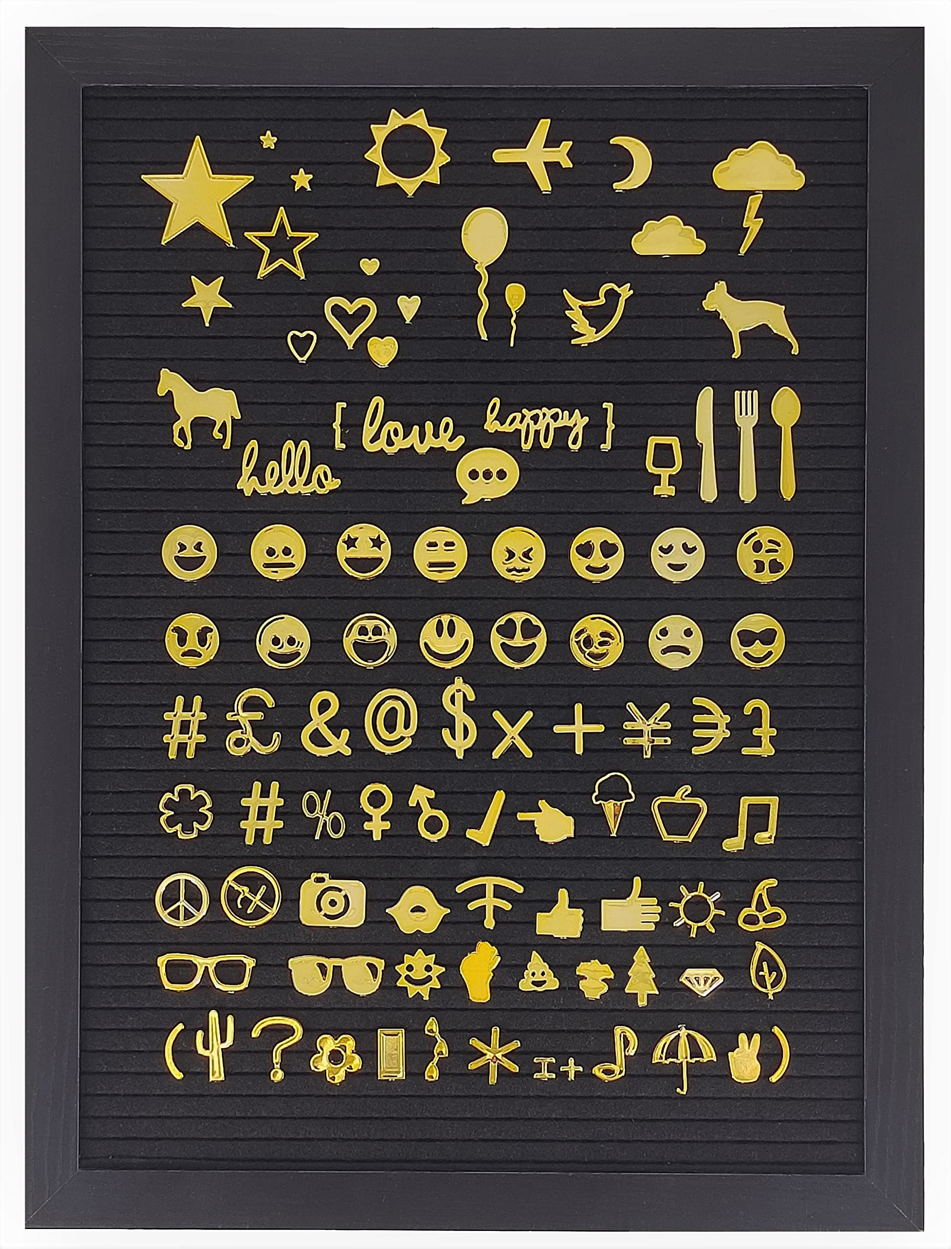 g gAMIT Shiny gold Symbol&Emoji - 198pcs golden Shiny Symbol&Emoji for ...