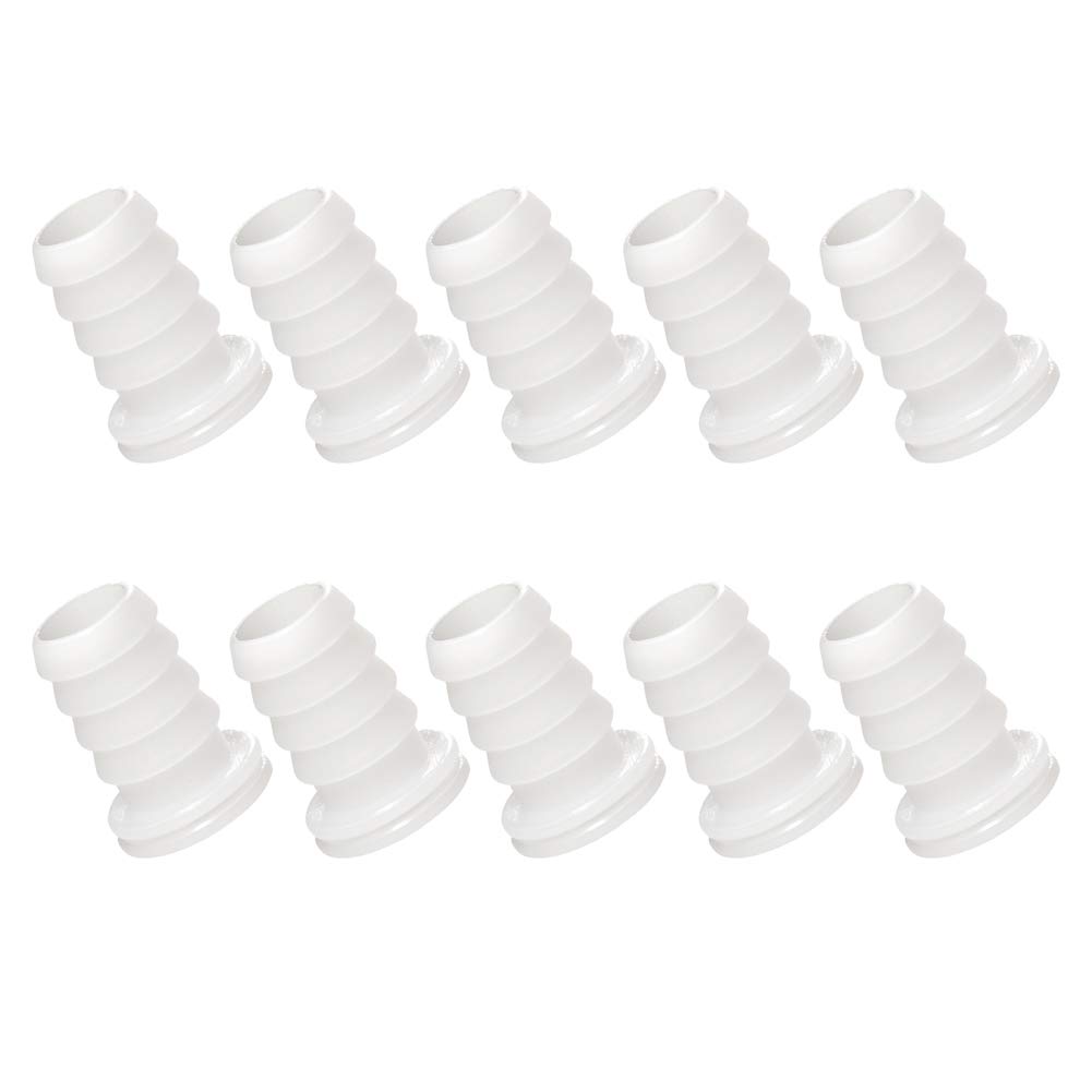 Quickun Plastic 3/8" Pex Barb Plug End Cap Pipe Crimp Fitting, Pack of 10