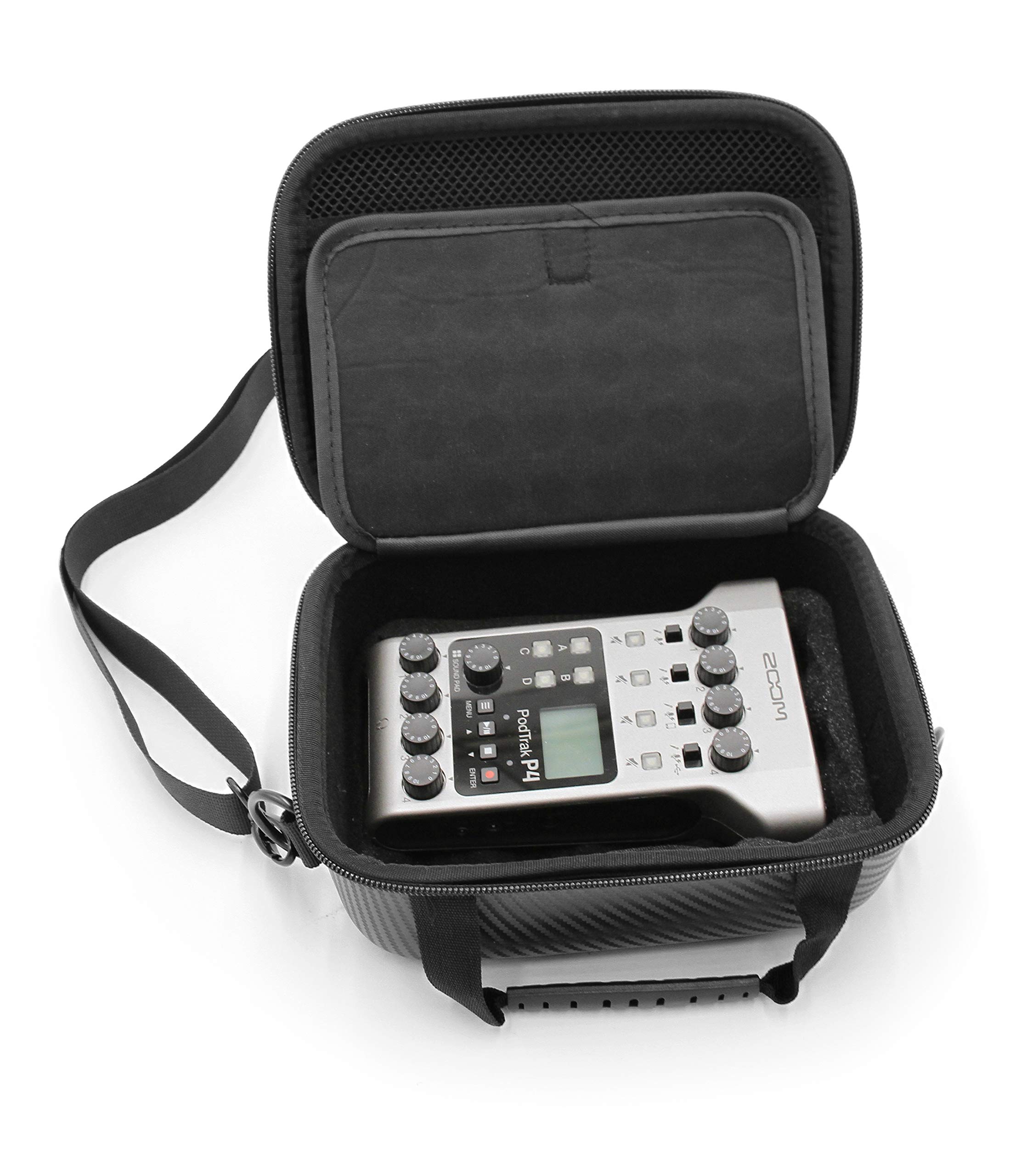 CASEMATIX Travel Case Compatible with Zoom Podtrak P4 Podcast Recorder ...
