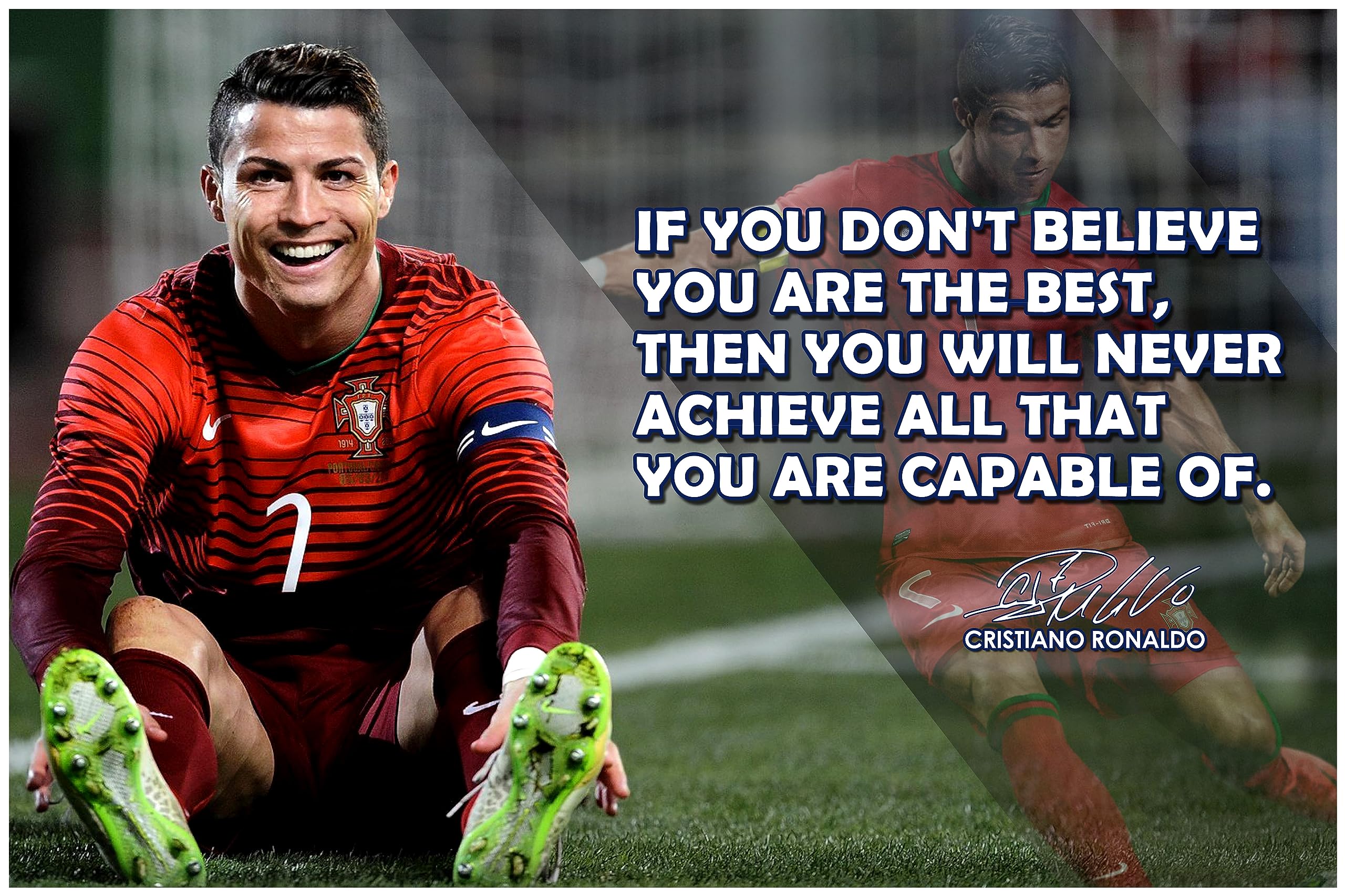 Vincit Veritas Cristiano Ronaldo Motivational Poster Quote ...
